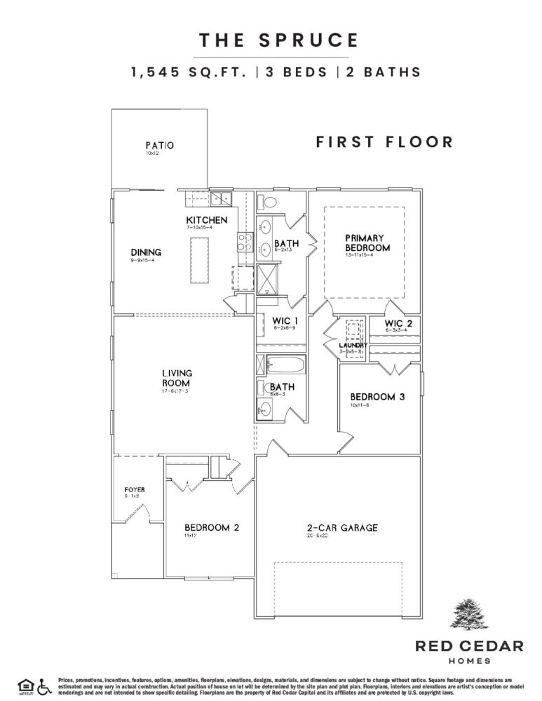 Spruce Floor Plan | Red Cedar Homes